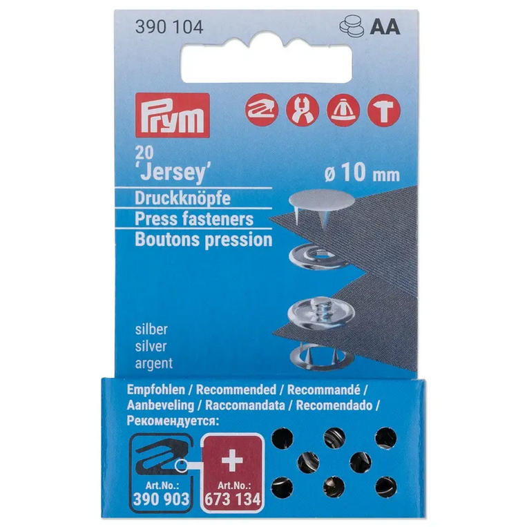 Prym Jersey Fasteners 10mm Silver – Fabrications Ottawa