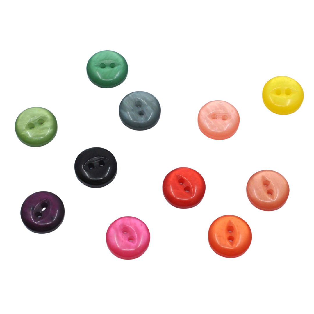 Shiny Cat Eye 2-Hole Buttons 13mm - Assorted Colours – Fabrications Ottawa