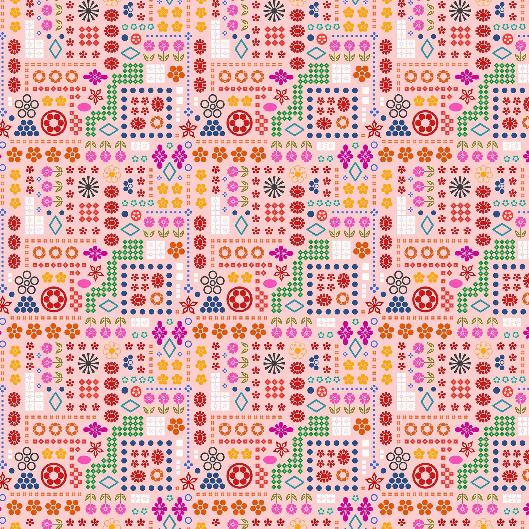 Anna Maria Textiles Yesterday High Score in Blush – Fabrications Ottawa