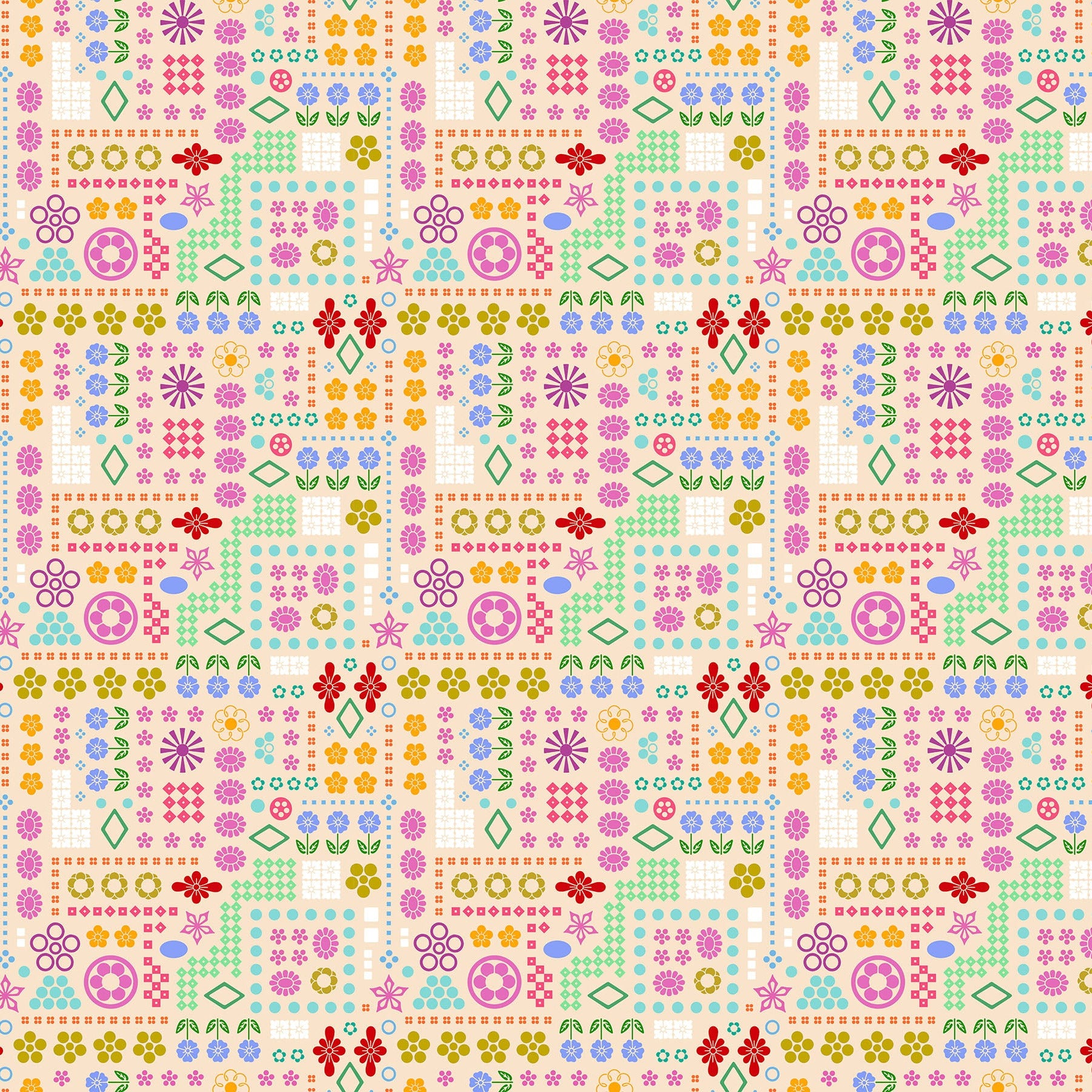 Anna Maria Textiles Yesterday High Score in Cream – Fabrications Ottawa