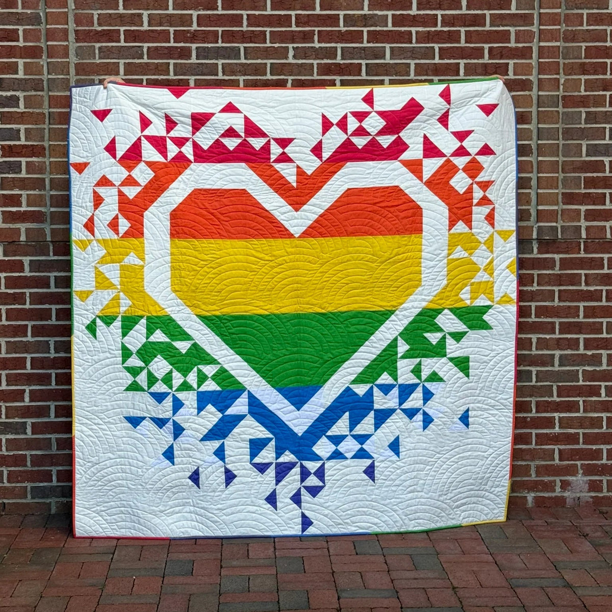 Mini Rainbow Exploding Heart Quilt Pattern – Fabrications Ottawa