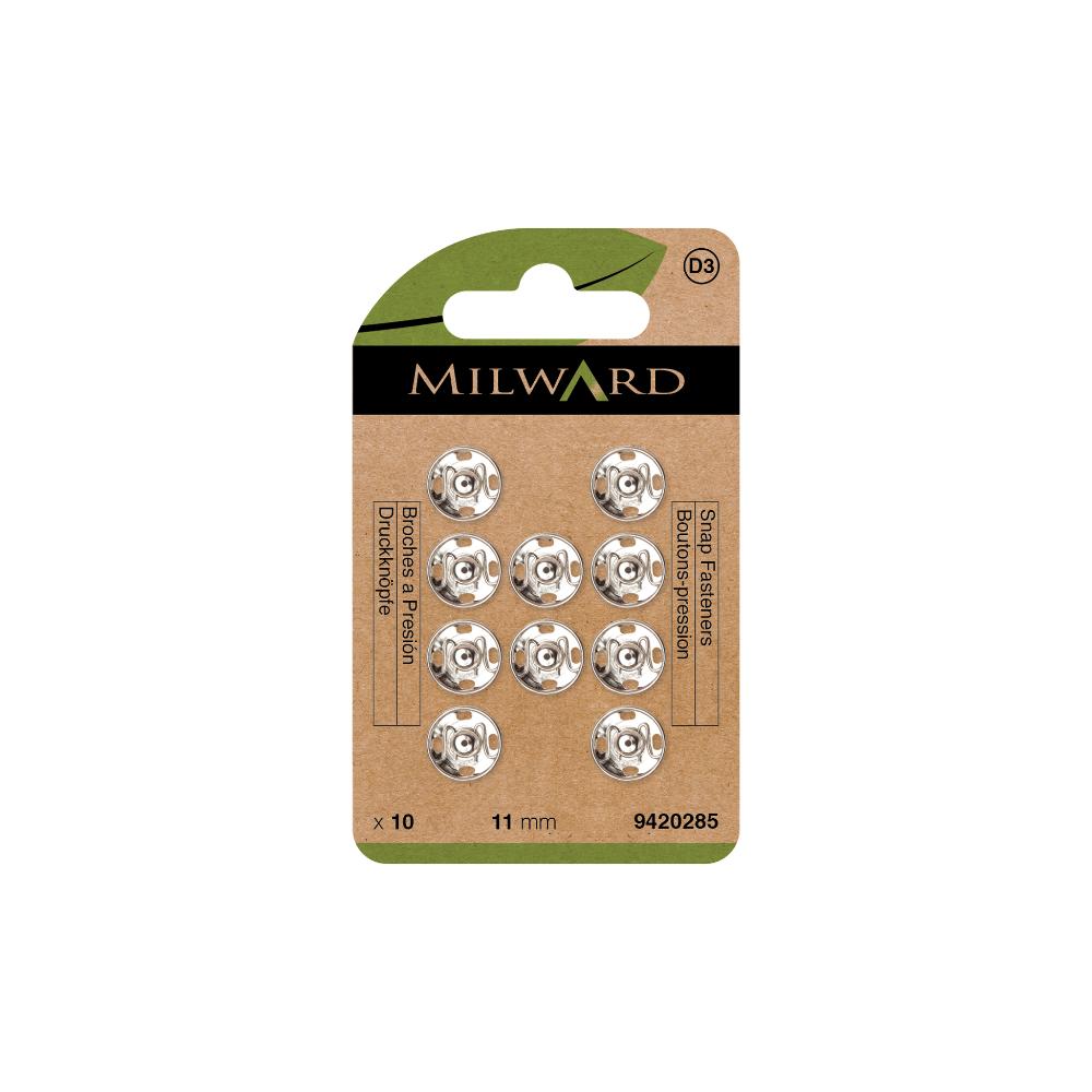 Milward Green Nickle Snaps 11mm 10 sets – Fabrications Ottawa