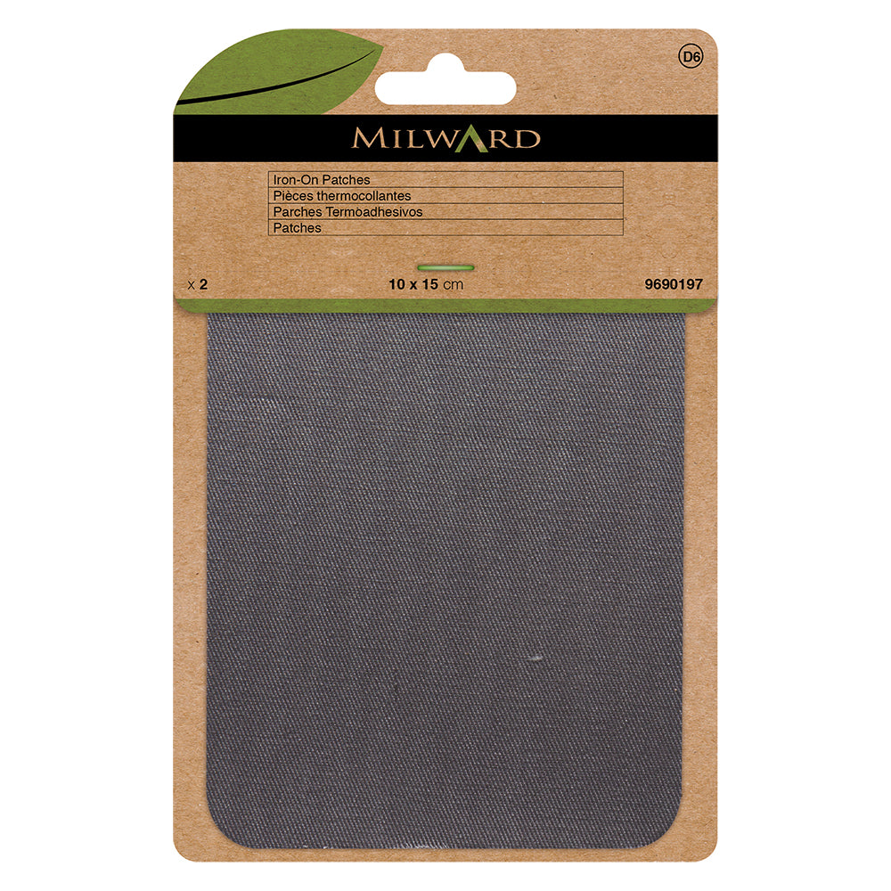 Milward Green Iron On Patch in Light Grey 2 pieces – Fabrications Ottawa