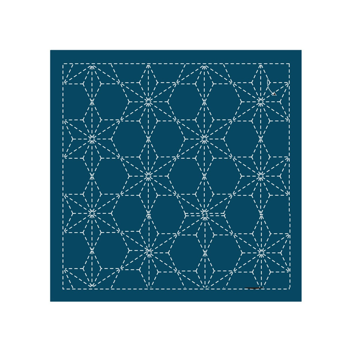 Sashiko sampler Traditional Design Tobi-Asa-no-ha in Navy ...