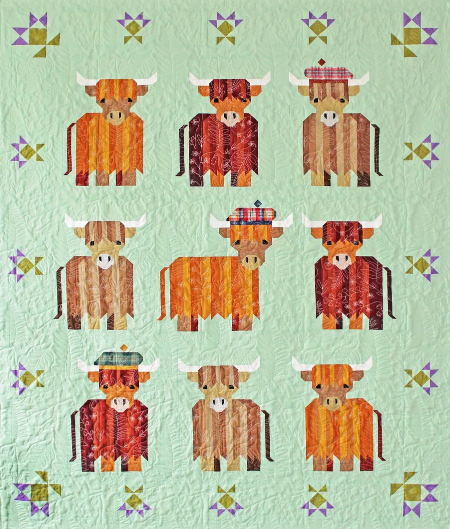 Art East Quilt Mini Coos: A Highland Cow Quilt – Fabrications Ottawa