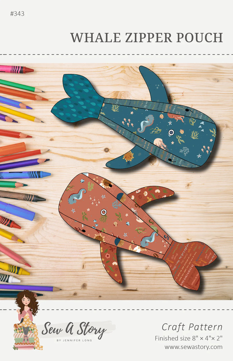 Whale Zipper Pouch Pattern – Fabrications Ottawa