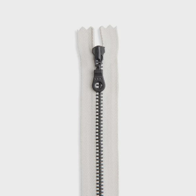 #4.5 Black Oxide Nickel Metal Zipper Ivory Tape - various lengths ...