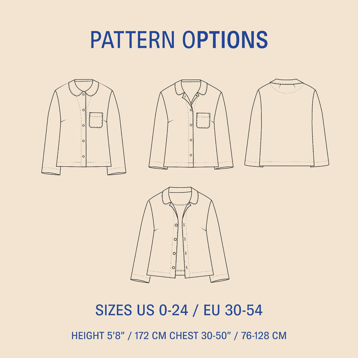 Wardrobe By Me Dukke Blouse - US 0-24 - PDF Pattern – Fabrications Ottawa