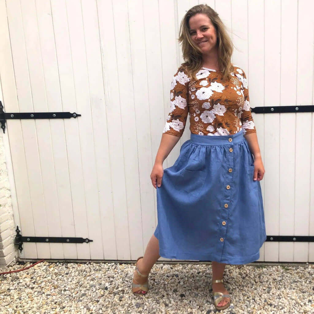 Wardrobe By Me Front Button Skirt - US 0-24 - PDF Pattern ...