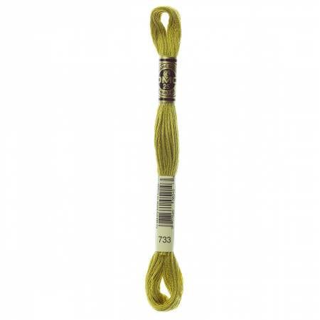 DMC Embroidery Floss 8M (733 Medium Olive Green) – Fabrications Ottawa