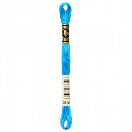 DMC Embroidery Floss 8M (3845 Medium Bright Turquoise) – Fabrications ...